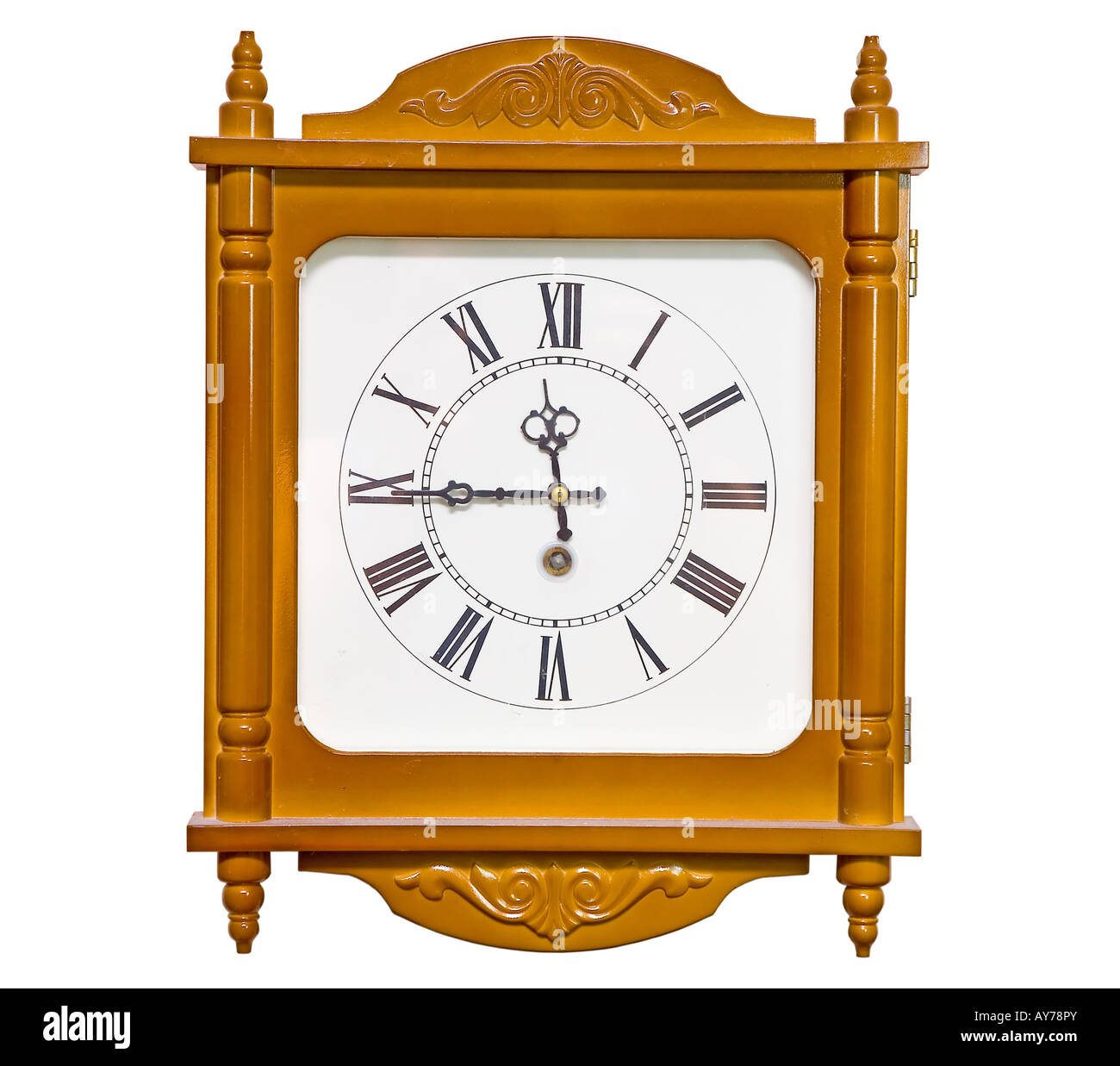 the big analog clock isolated with clipping path Stock Photo - Alamy