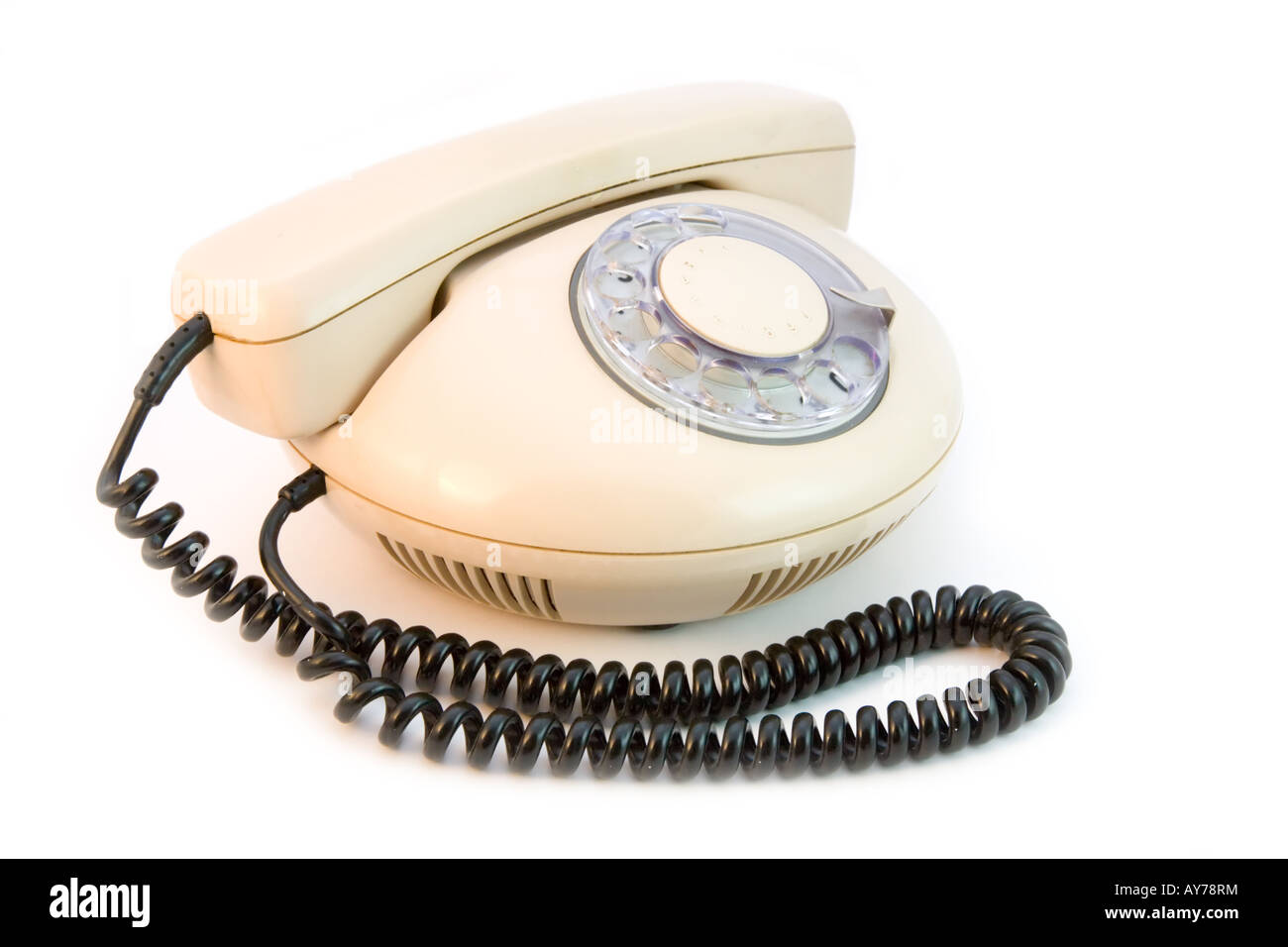 the retro design telephone isolated on white background Stock Photo - Alamy
