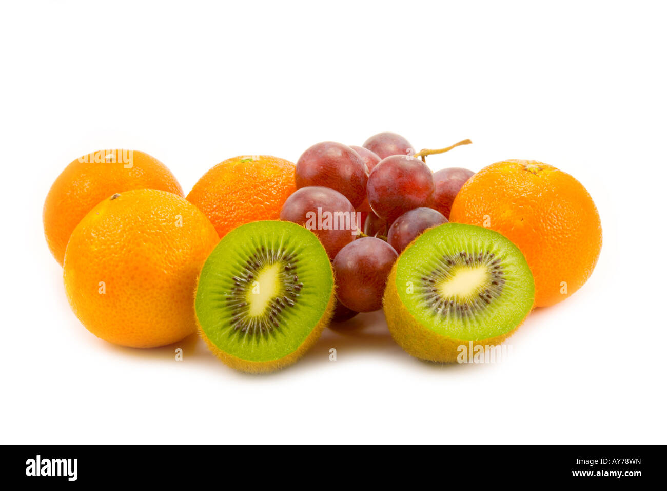 the fruits on white background with shadow Stock Photo - Alamy