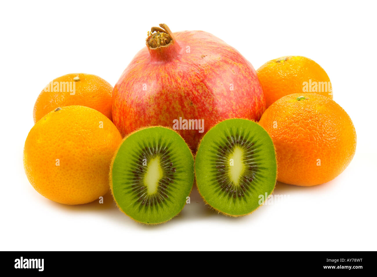 the fruits on white background with shadow Stock Photo - Alamy