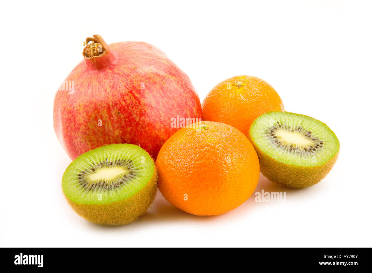 the fruits on white background with shadow Stock Photo - Alamy