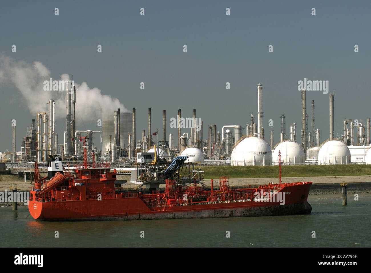 Holland River Schelde Industry Stock Photo - Alamy