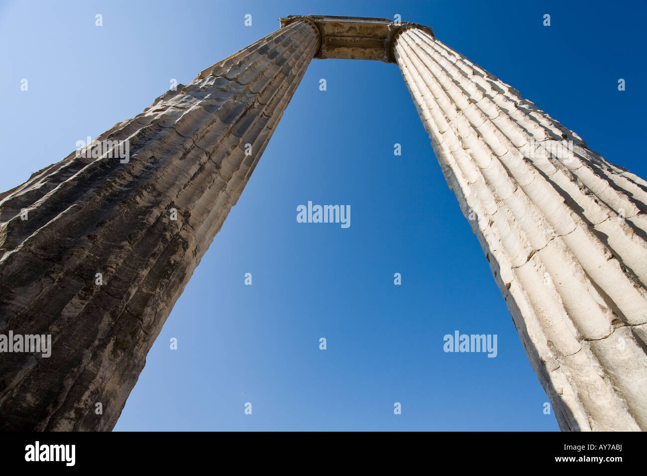Massive Columns with Lintel horizontal A pair of huge columns of temple ...