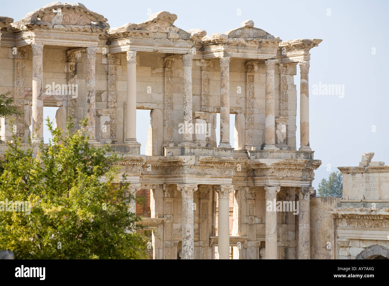 Celsus Library The facade of the Celsus Library in Ephesus the only ...