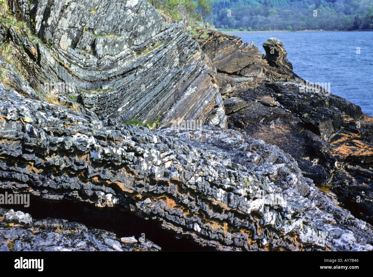 Folded rock formations Stock Photo - Alamy