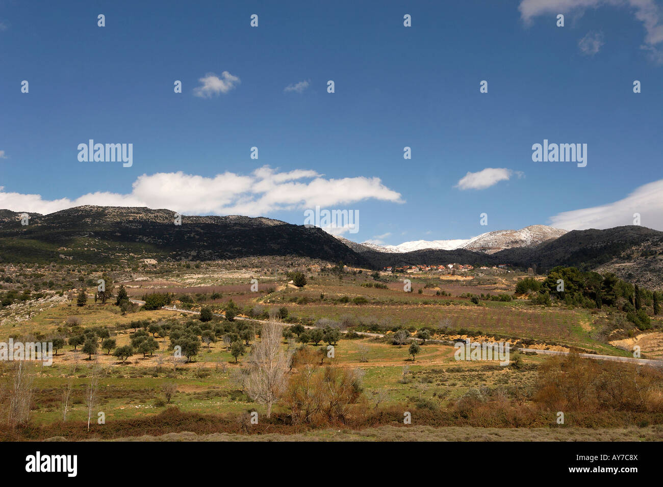 The Golan Heights A view from Nabi Hazuri Neve Ativ and Mount Hermon ...