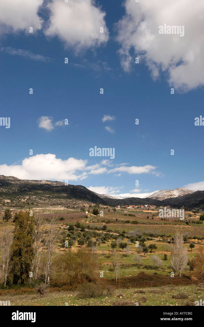 The Golan Heights A view from Nabi Hazuri Neve Ativ and Mount Hermon ...