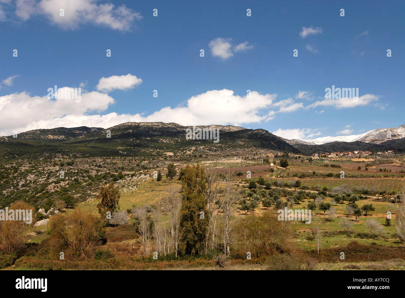 The Golan Heights A view from Nabi Hazuri Neve Ativ and Mount Hermon ...
