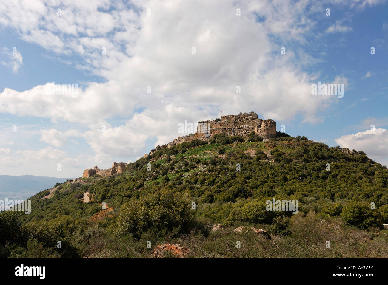 The Golan Heights A view of Nimrod Fortress Stock Photo - Alamy