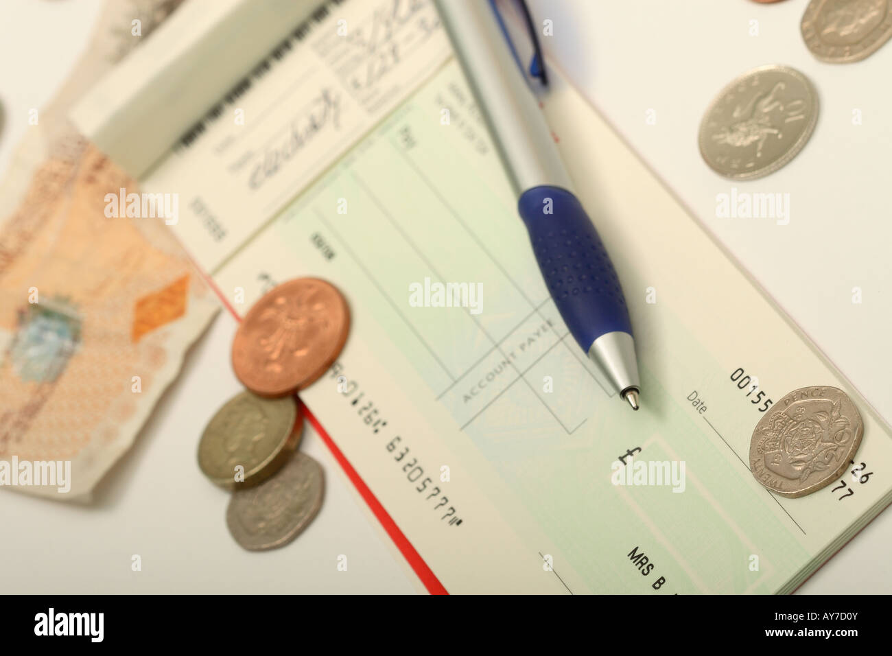 Cheque book pen hi-res stock photography and images - Alamy
