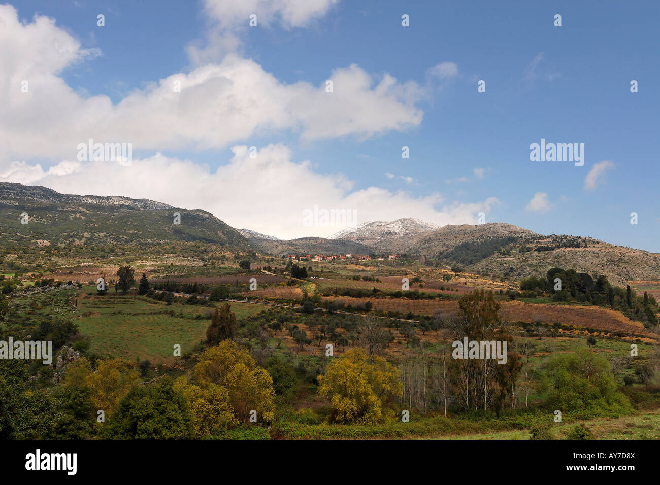 The Golan Heights A view from Nabi Hazuri Neve Ativ and Mount Hermon ...