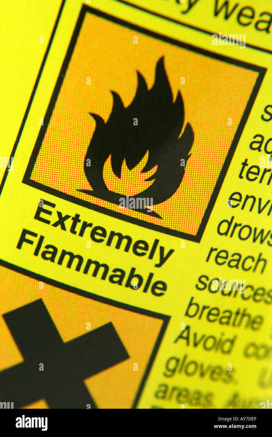 Flammable Label Stock Photos & Flammable Label Stock Images - Alamy