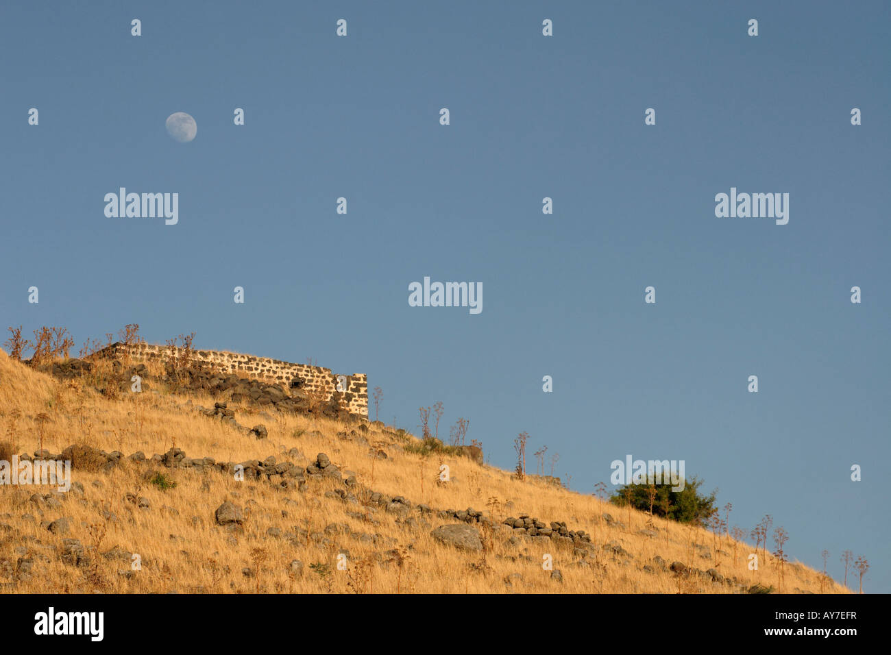 The Golan Heights Hurvat Kanaf remains of a Jewish village from the 6th ...