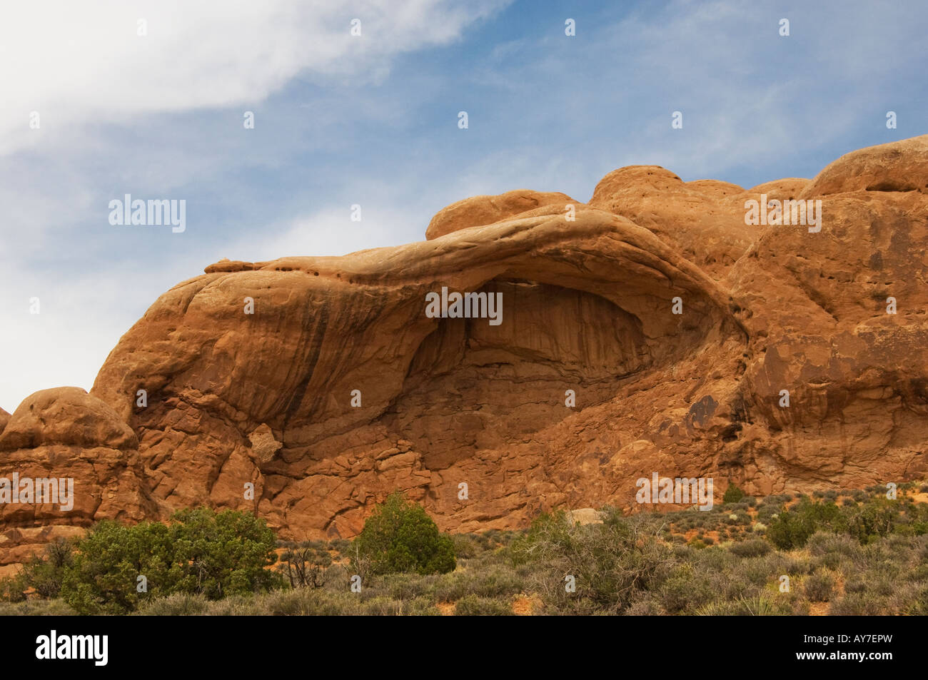 Evolving Arch, The Windows Section, Arches National Park Stock Photo ...