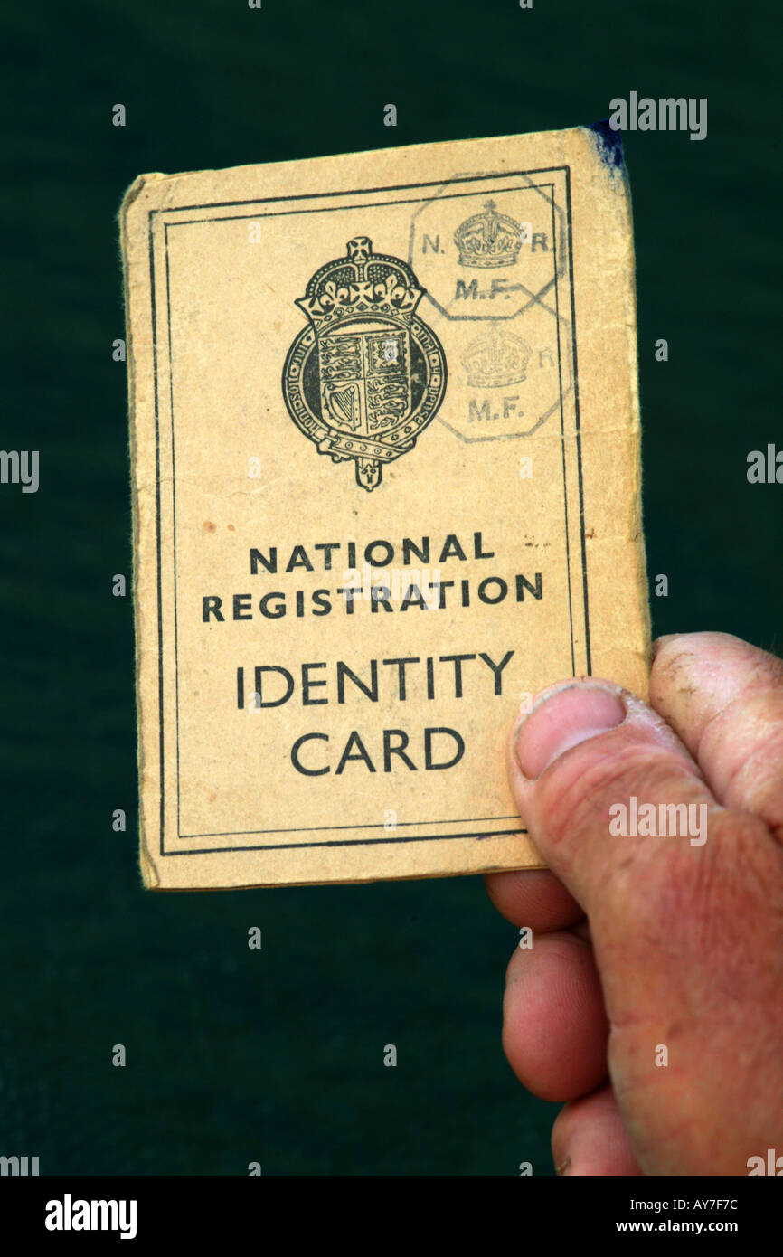 National Registration Book Identity Card 1940s Stock Photo - Alamy
