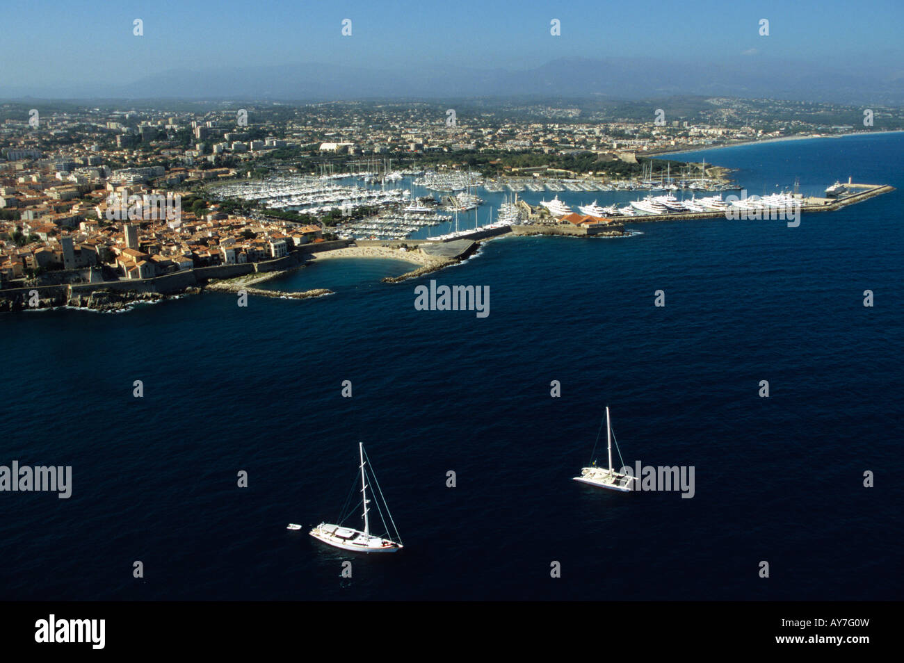 Aerial view of Antibes France Stock Photo - Alamy