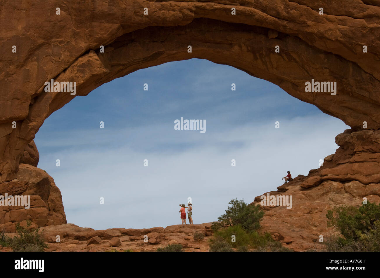 The North Window, The Windows Section, Arches National Park Stock Photo ...