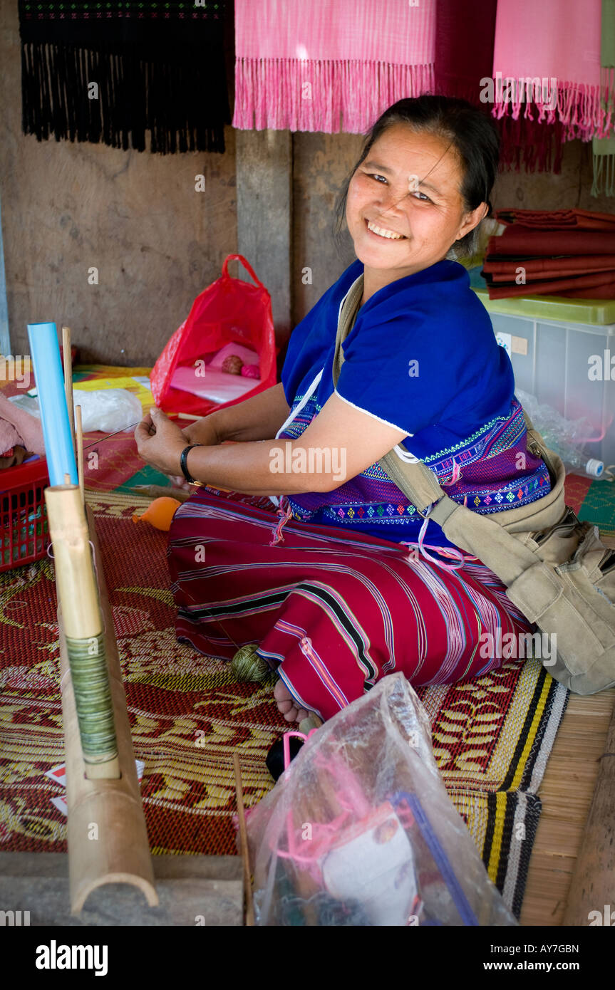 Hill tribe woman Chiang Rai Thailand Stock Photo - Alamy