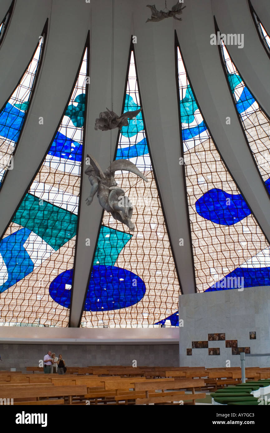 The Angels Descending Metropolitan Cathedral Brasilia Brazil Stock ...