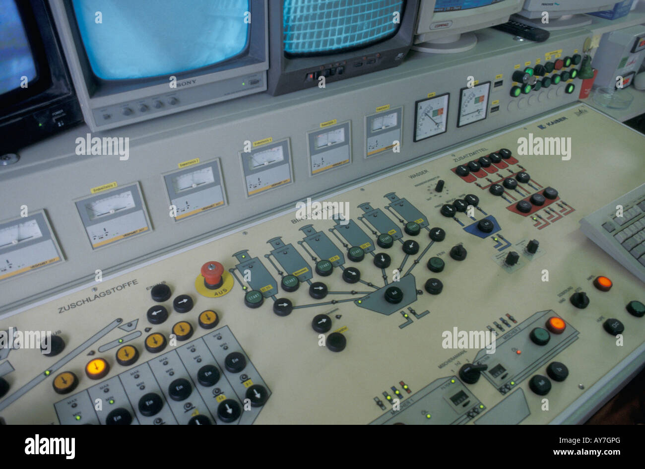 Control panel of an industrial plant Stock Photo - Alamy
