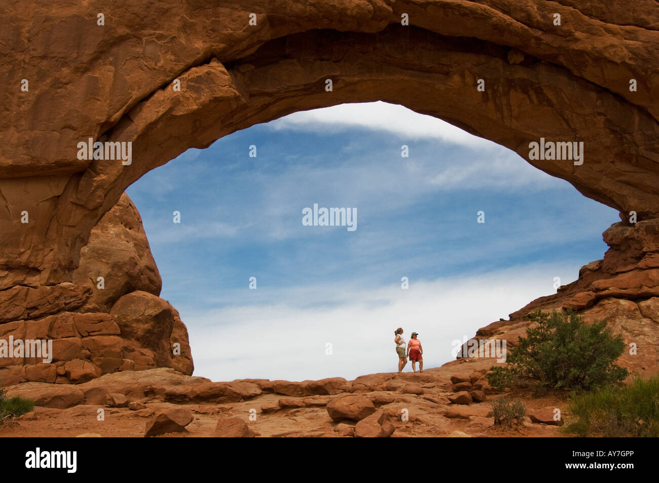 The North Window, The Windows Section, Arches National Park Stock Photo ...
