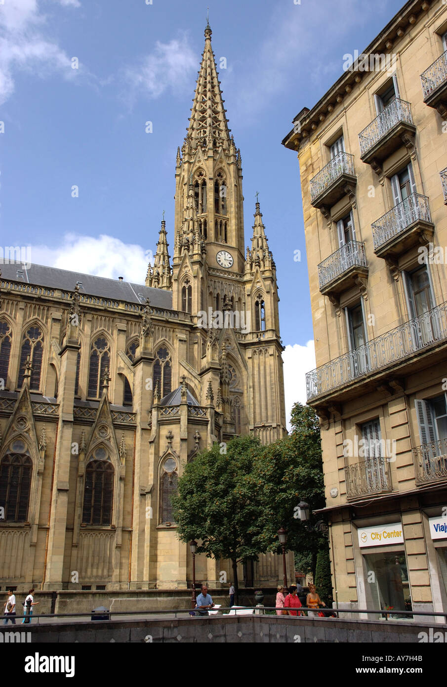 Characteristic View of San Sebastian Cathedral Donostia Basque Country ...