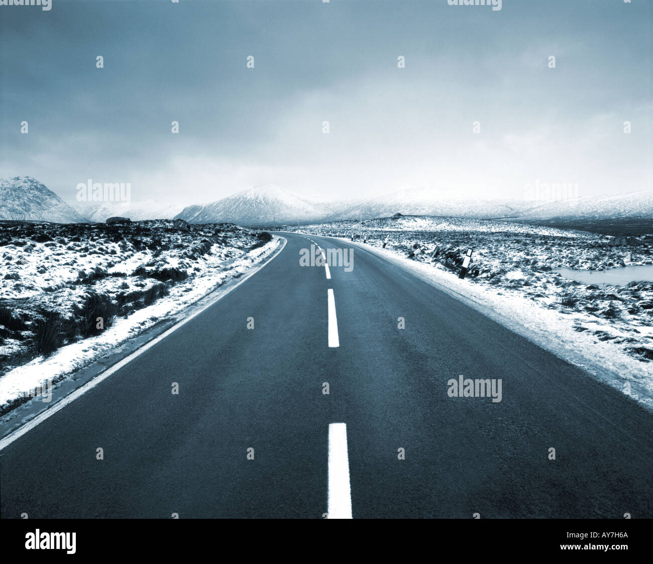 Road Across Rannoch Moor Scotland Stock Photo - Alamy