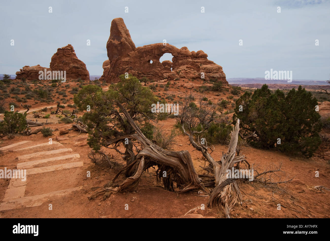 Turret Arch, The Windows Section, Arches National Park Stock Photo - Alamy