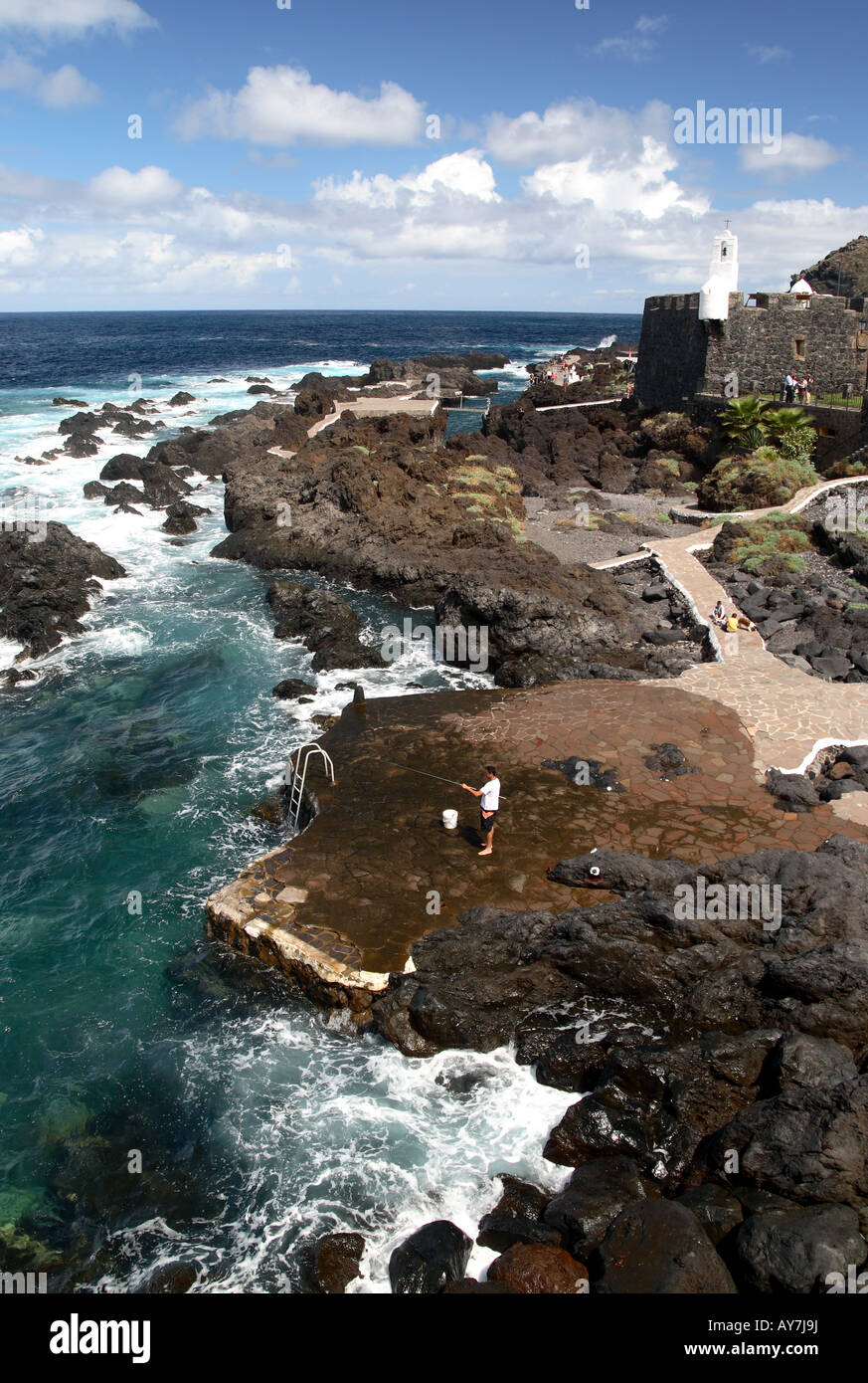 The town of Garachico on the north coast of Tenerife in the Canary ...