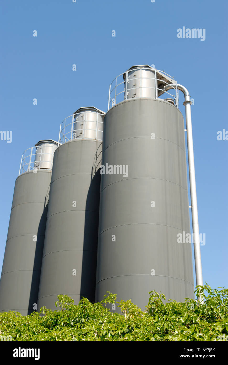 GREY INDUSTRIAL CONTAINERS Stock Photo - Alamy