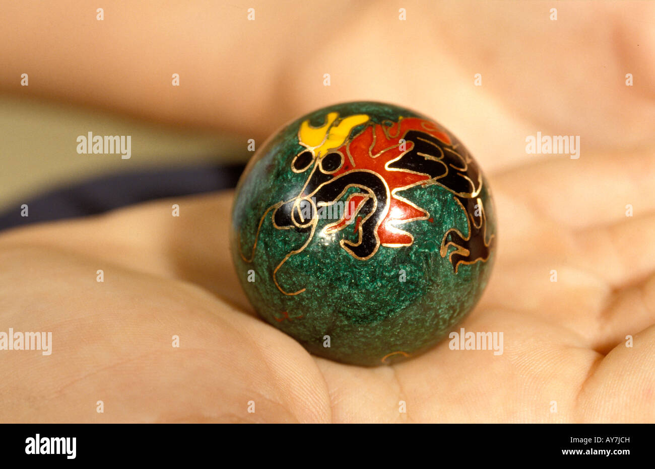 Meditation ball in the hand Stock Photo - Alamy