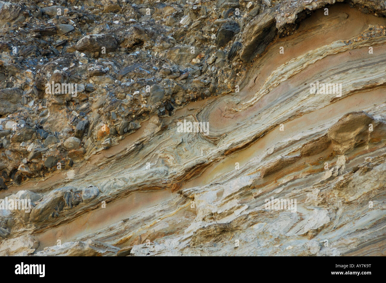 Fluid escape structure in the sandstone. Southern Spain Stock Photo - Alamy