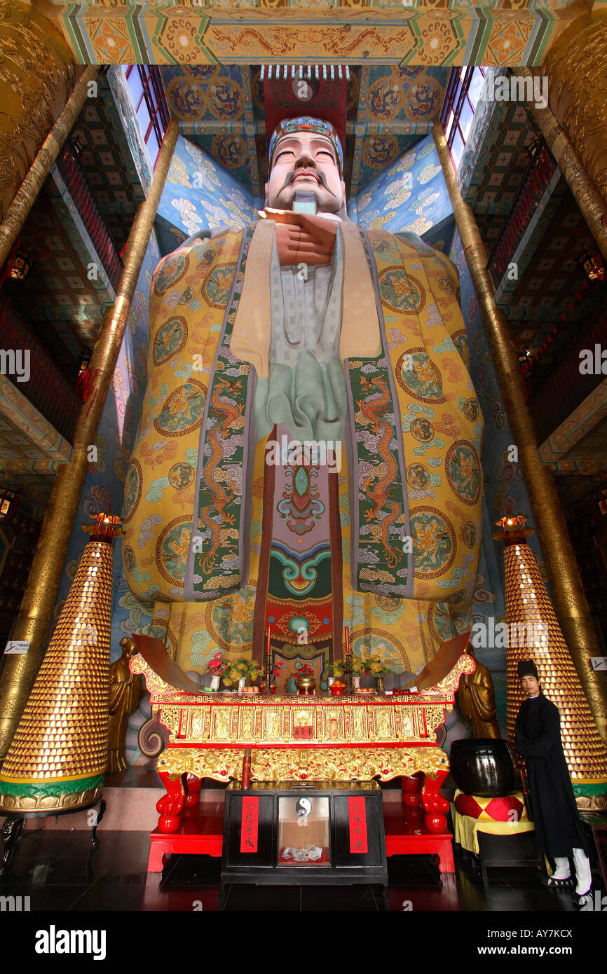 A 38 metres high idol of YuDi (Emperor of Heaven) stands inside the ...