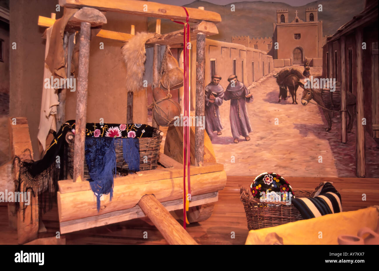 MR 0383 Artistic tableau depicting Spanish culture, at the New Mexico ...