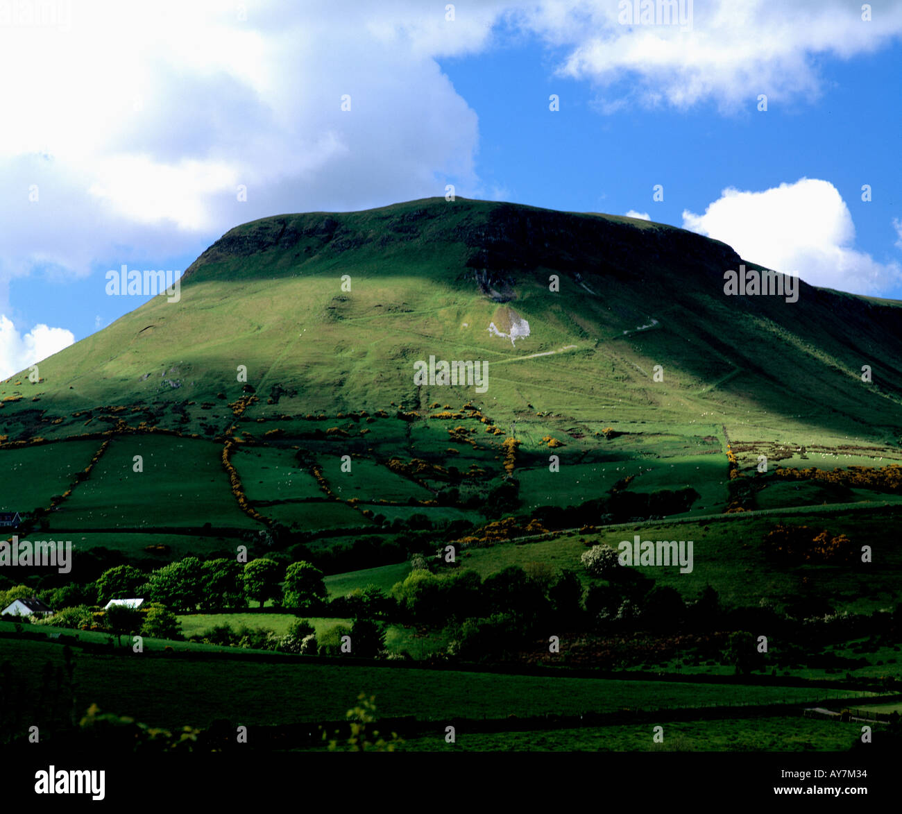 irelands famous mountain where st patrick was herding sheep Stock Photo ...