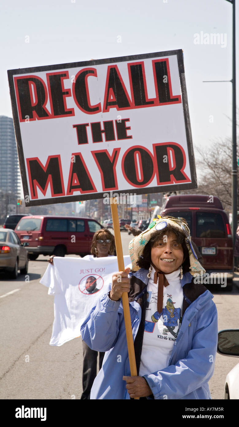 Detroit Residents Call on Mayor Kwame Kilpatrick to Resign Stock Photo ...