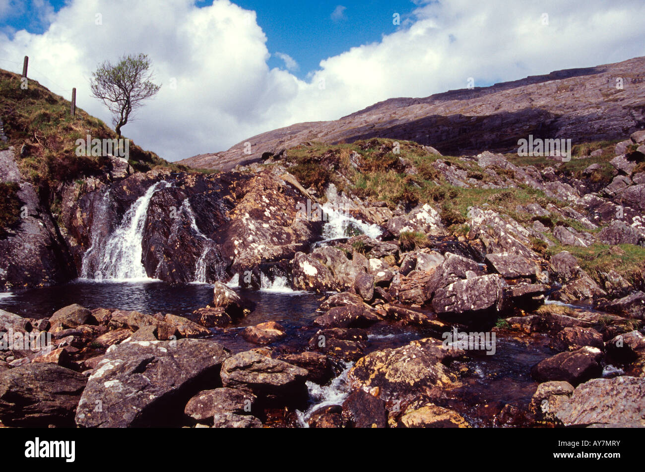county kerry ireland healy pass waterfall kerry border Stock Photo - Alamy