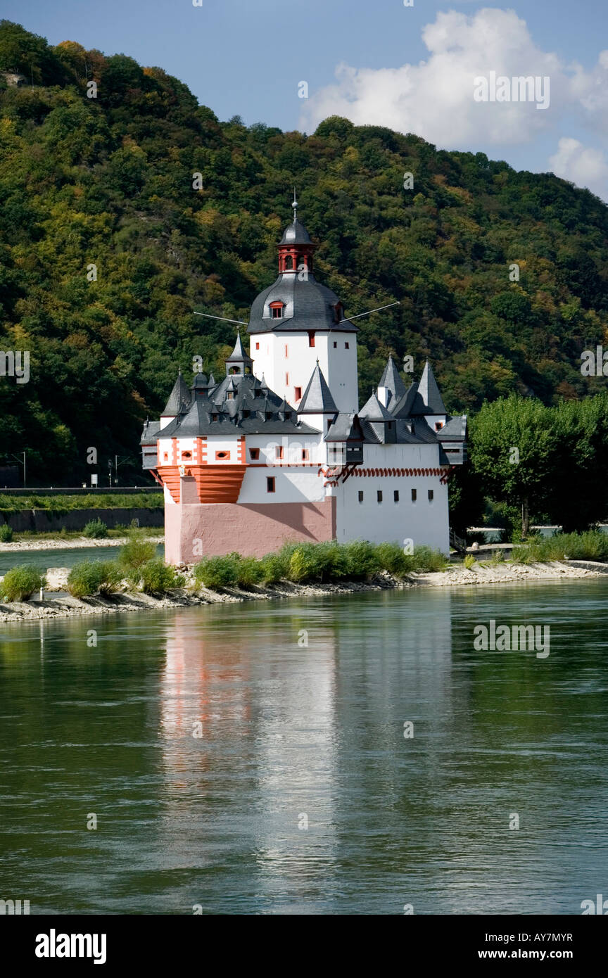 Kaub Castle Pfalzgrafenstein romantic middle Rhine valley world ...