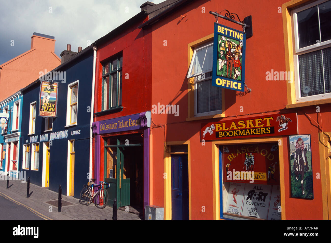 dingle peninsula county kerry town centre dingle brightly coloured shop ...