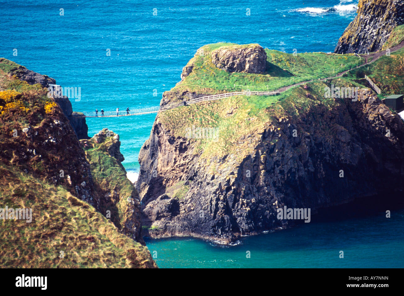 Carrick-a-Rede Rope Bridge is a rope suspension bridge near, Ballintoy ...