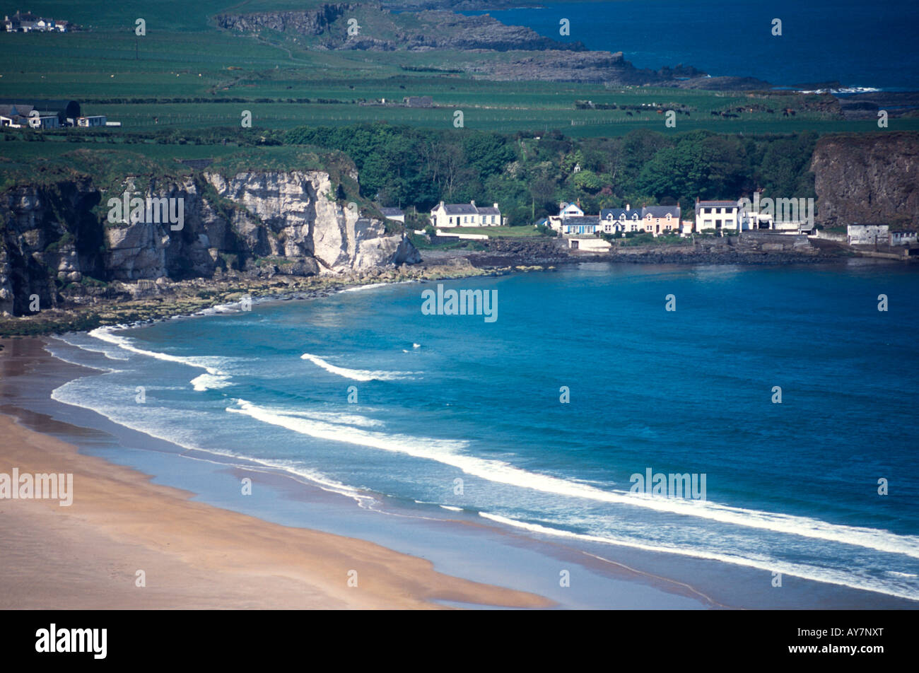 old fishing hamlet of Portbraddan county antrim northern ireland Stock ...