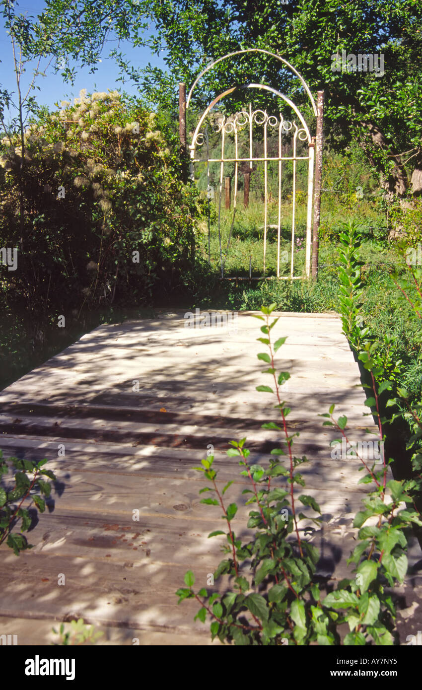 A mysterious footpath over a wood bridge leads to a lonely secret ...