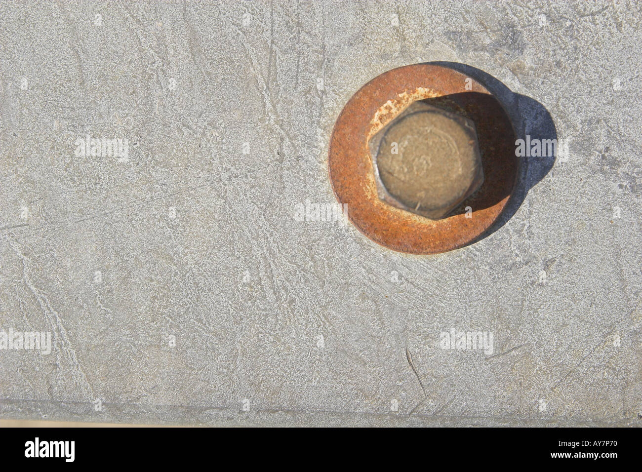 horizontal image of rusted bolt head on steel Stock Photo - Alamy