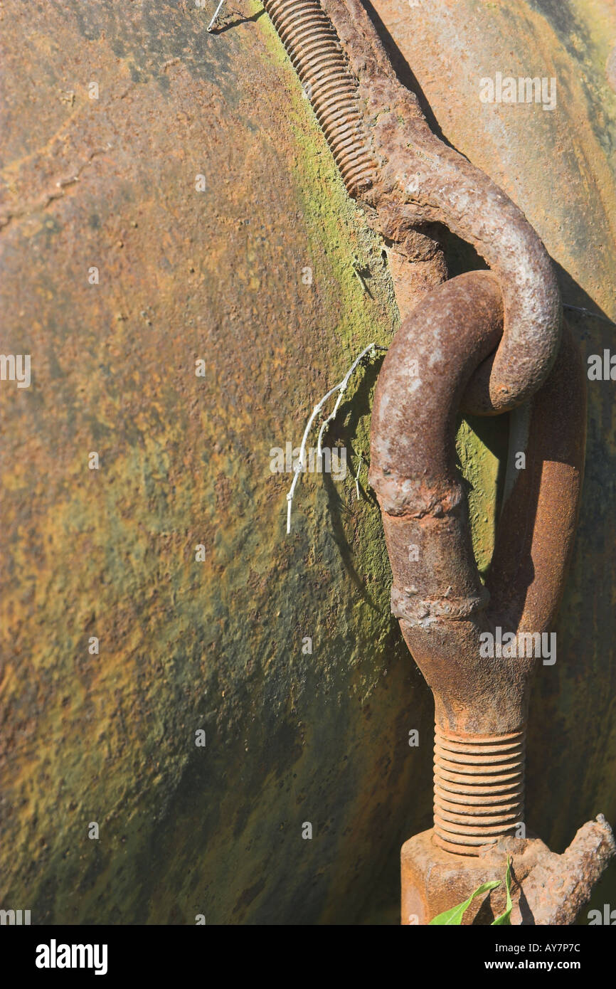 detail of rusted old pipes and pipe support Stock Photo - Alamy