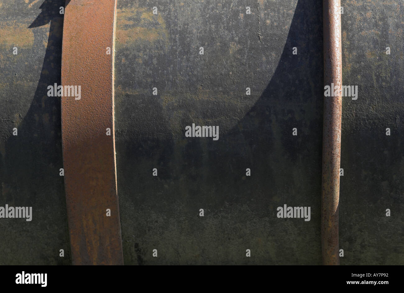 detail of rusted old pipes and pipe support Stock Photo - Alamy