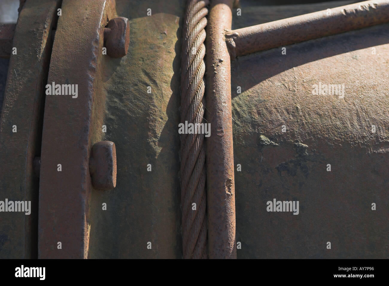 detail of rusted old pipes and pipe support Stock Photo - Alamy