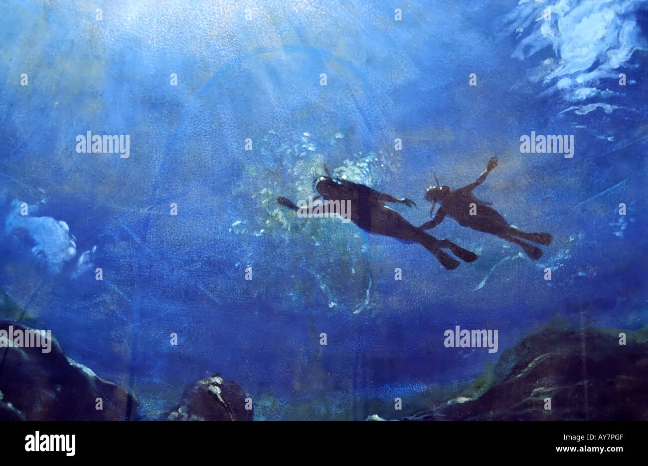 Scuba Diver Painting