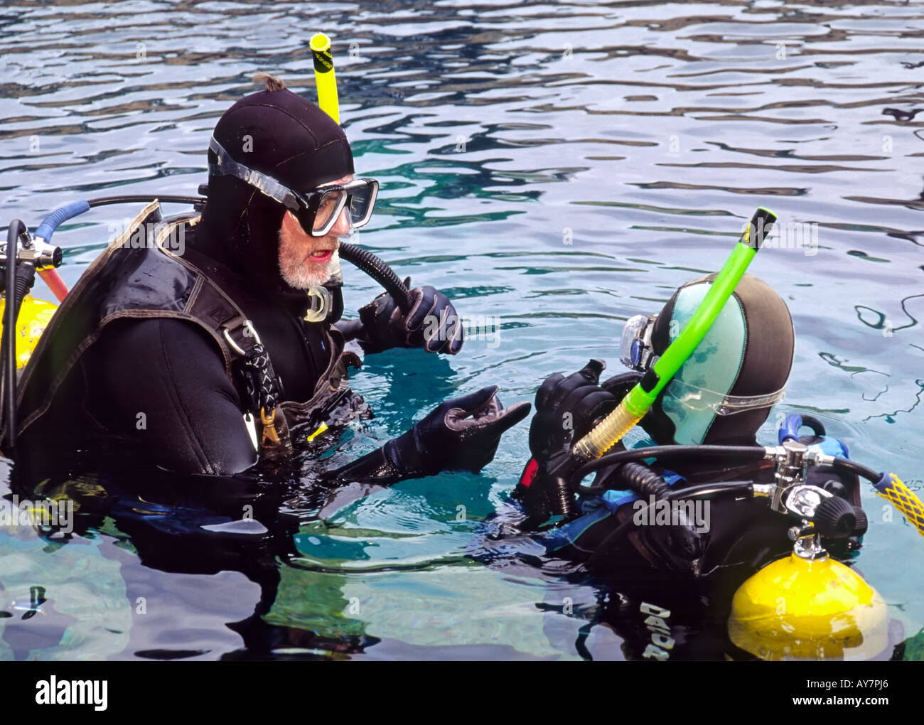 Diving instructor teaching class hi-res stock photography and images ...