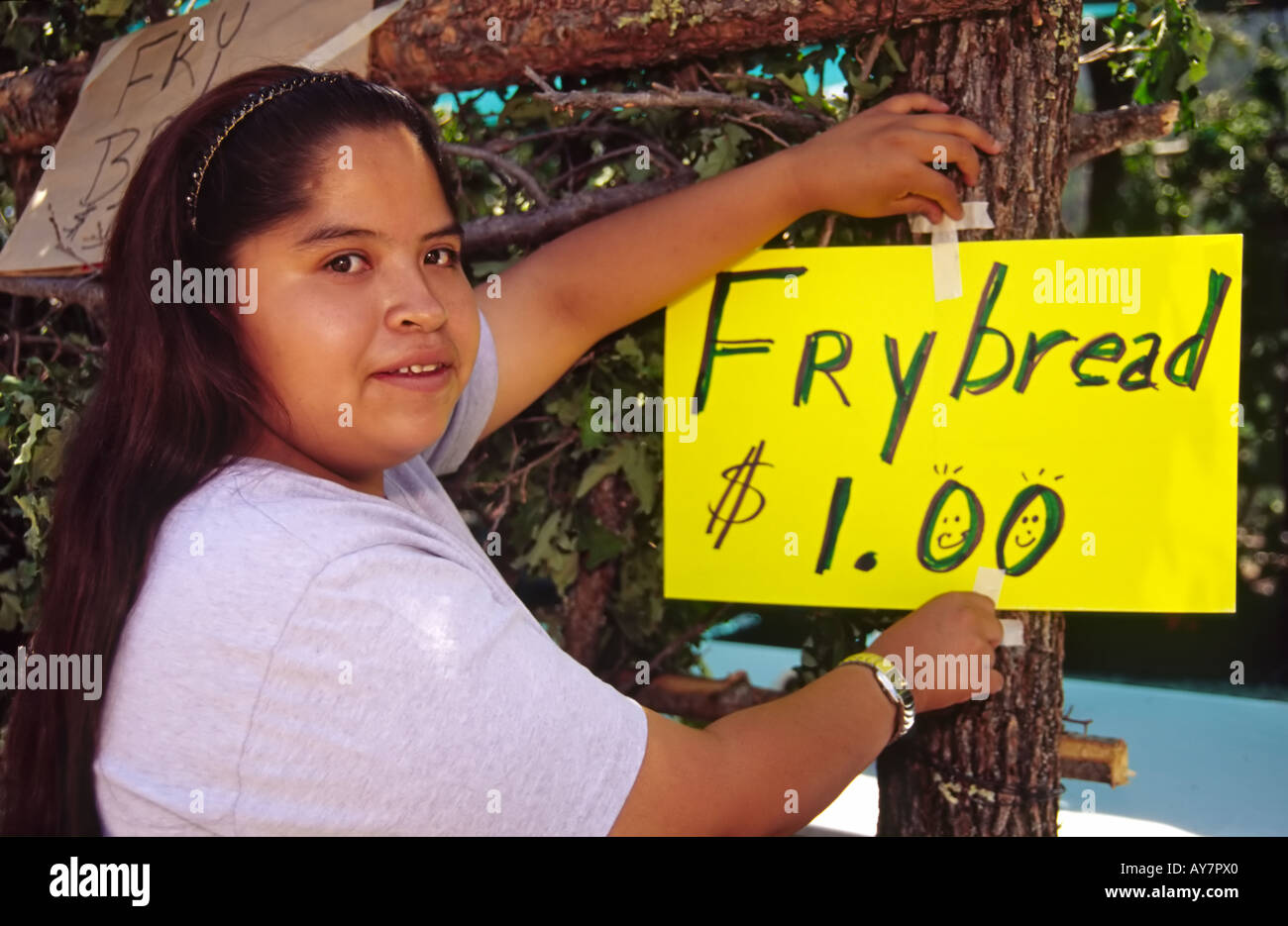 A Mescalero Apache girl posts the price of Native-American Indian fry ...