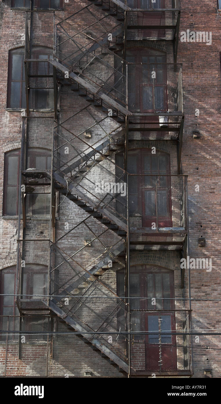 Staircase on side of building Stock Photo - Alamy